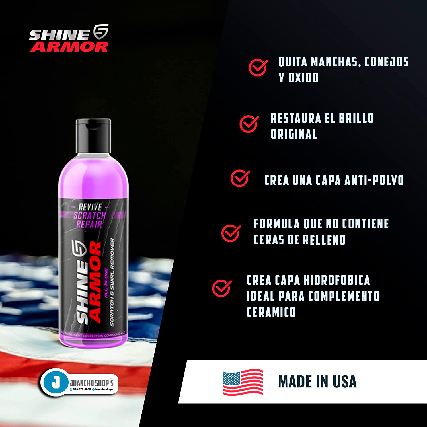 RF0215 Restaurador de pintura Shine Armor – juanchoshops